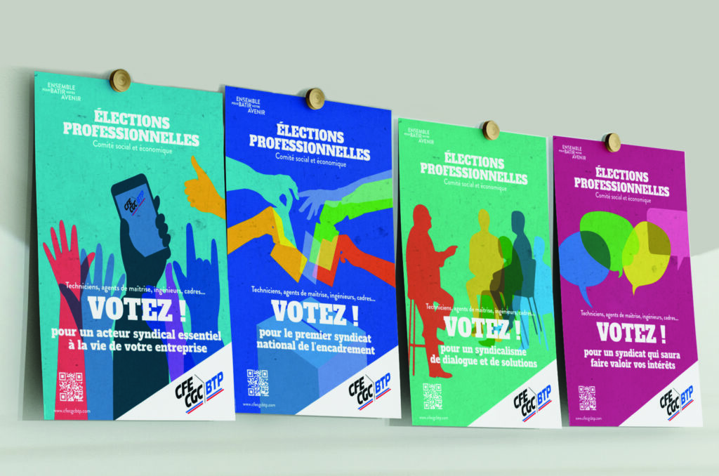 DES AFFICHES POUR VOS CAMPAGNES ÉLECTORALES - CFE CGC BTP